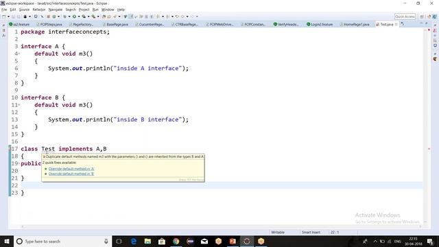 Default Methods wrt to Multiple Inheritance in Java8 – смотреть онлайн ...