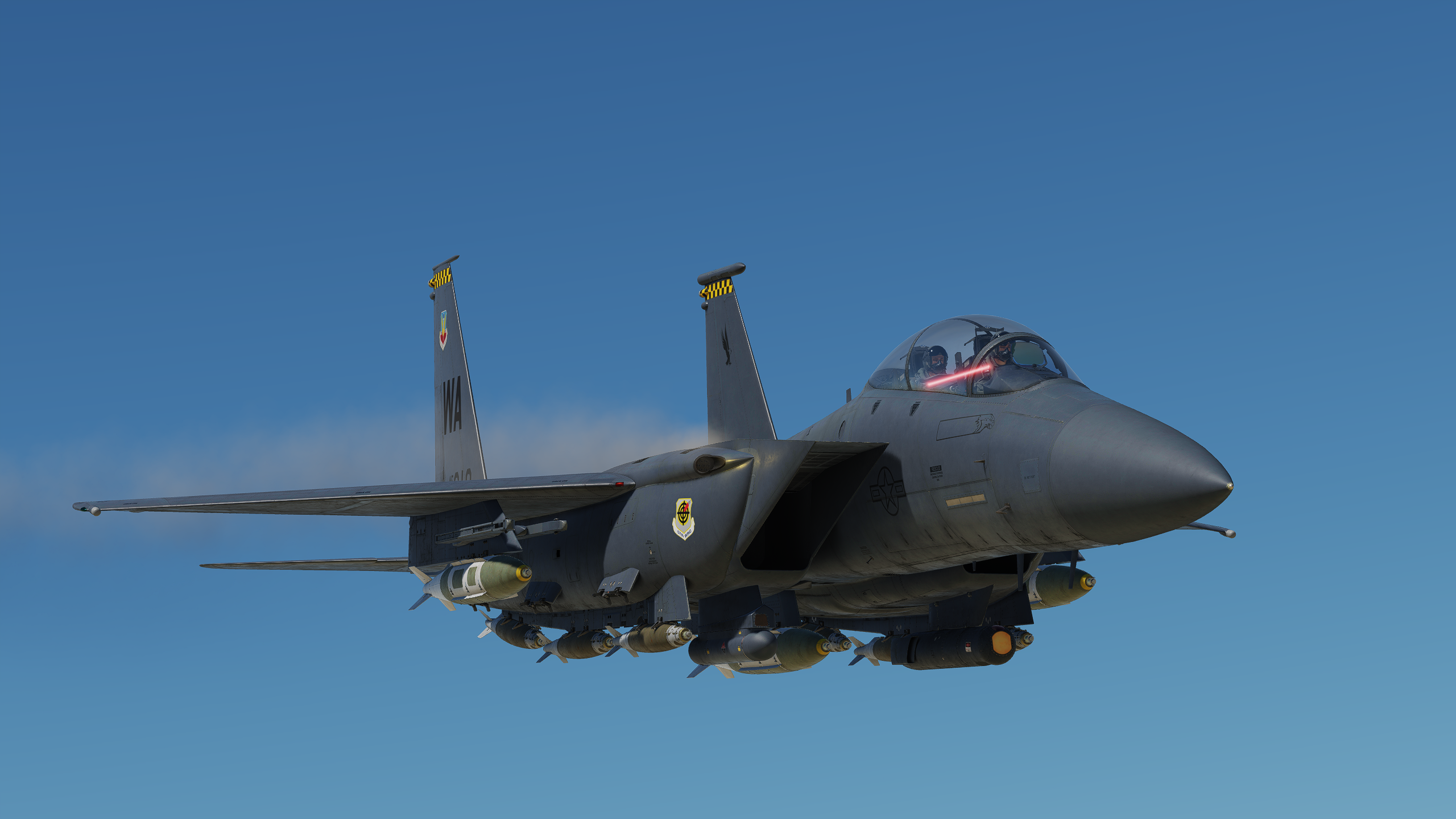 DCS F-15E: применение пушки по земле (A-G)