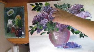 Сирень. Живопись маслом.Видео урок.