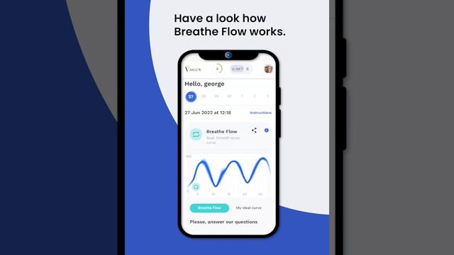 Test your health with 3 deep breaths - BREATHE FLOW for Apple- and Withings ECG smartwatches. 25sec