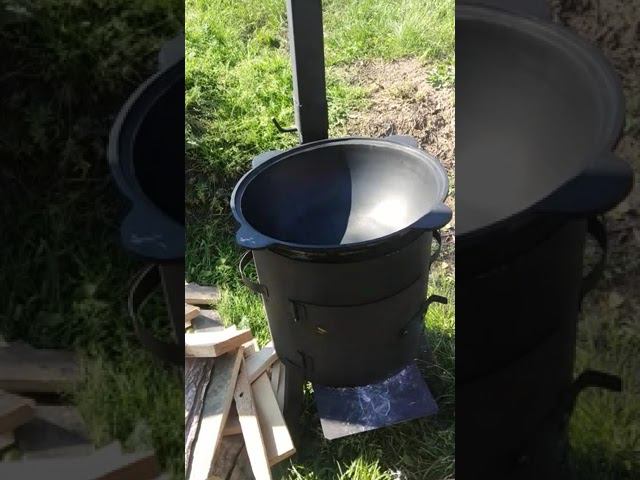 ГОТОВИМ НА КОСТРЕ В КАЗАНЕ #Shorts