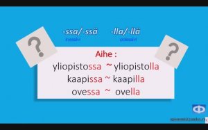 Финский язык Грамматика Урок 1 Missä? yliopistoSSA ~ yliopistoLLA ? Обучающий урок Suomen kieli