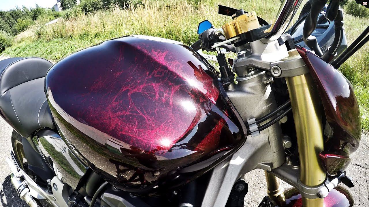 Эксклюзивный окрас мотоцикла/Exclusive color motorcycle - Dark Red Candy Texture 4K