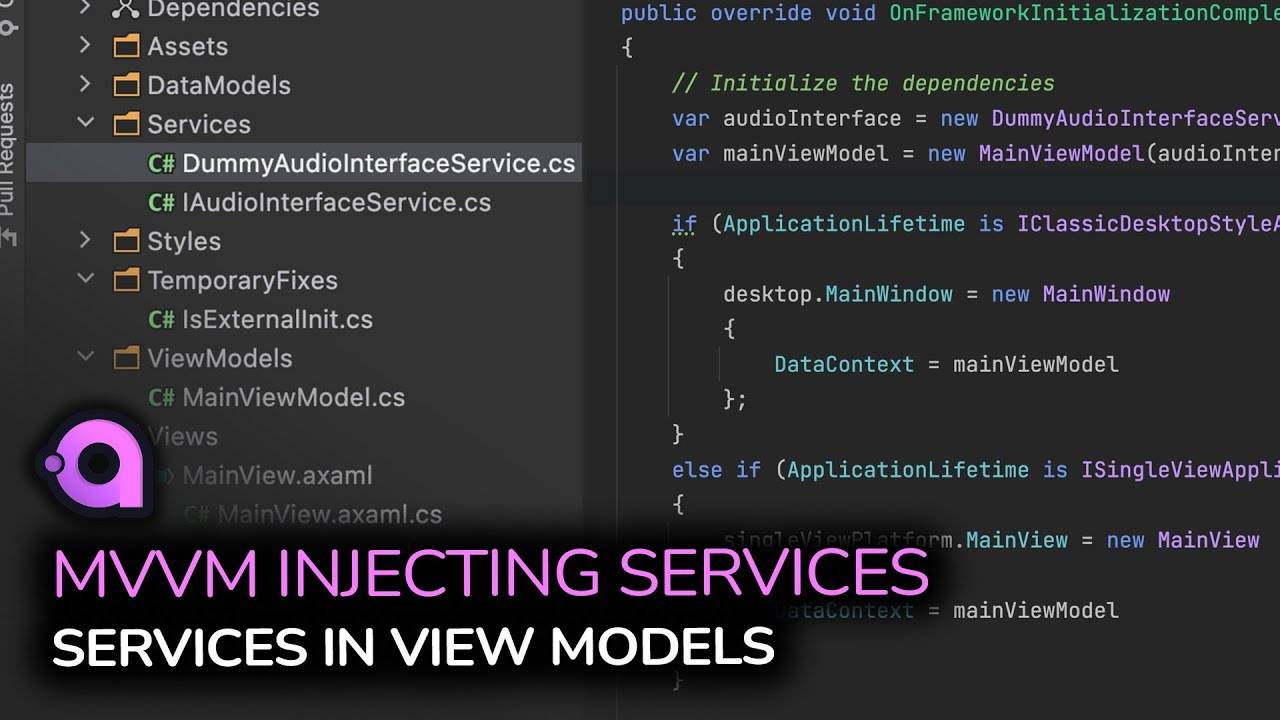 015. Avalonia UI - MVVM Injecting Services[1080p60]