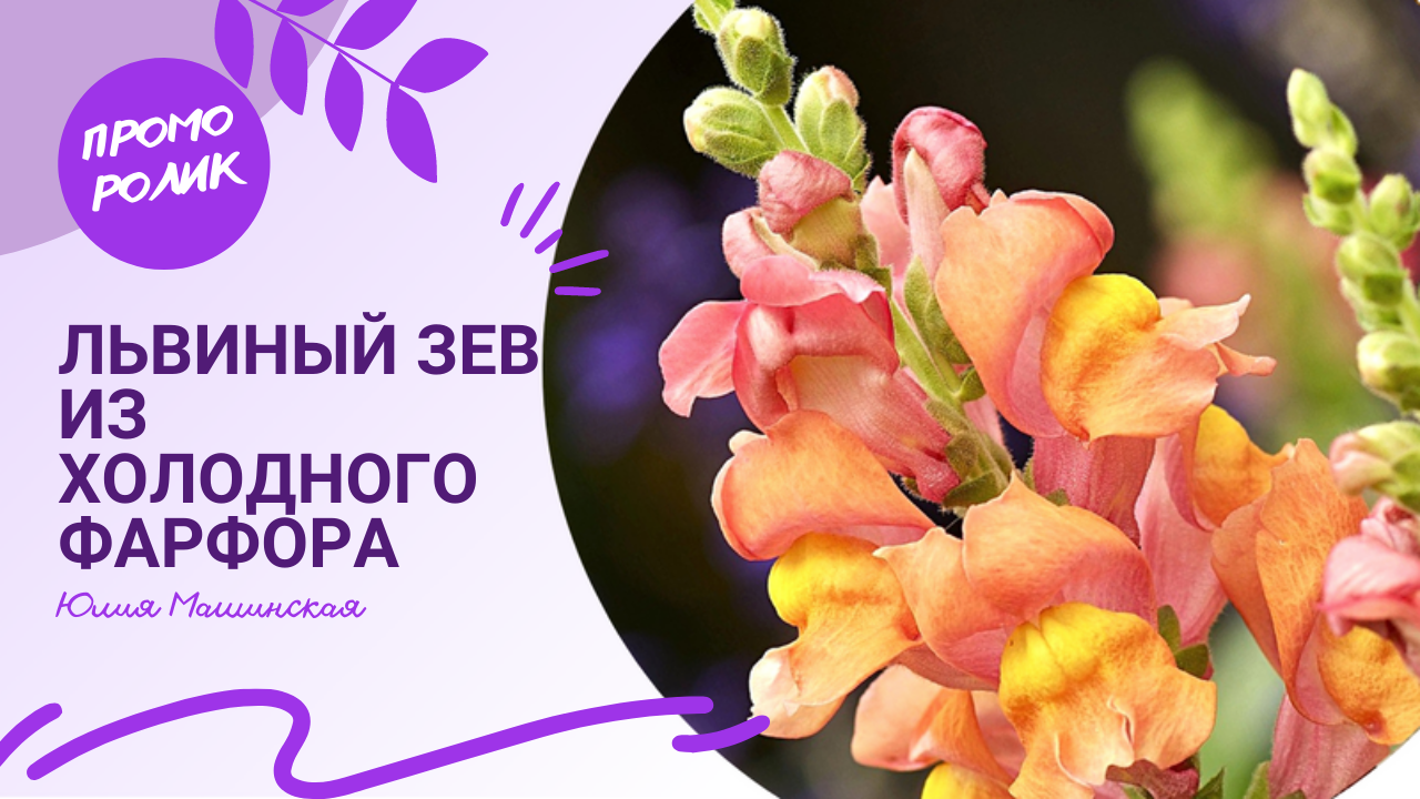 Промо-ролик Львиный зев из холодного фарфора