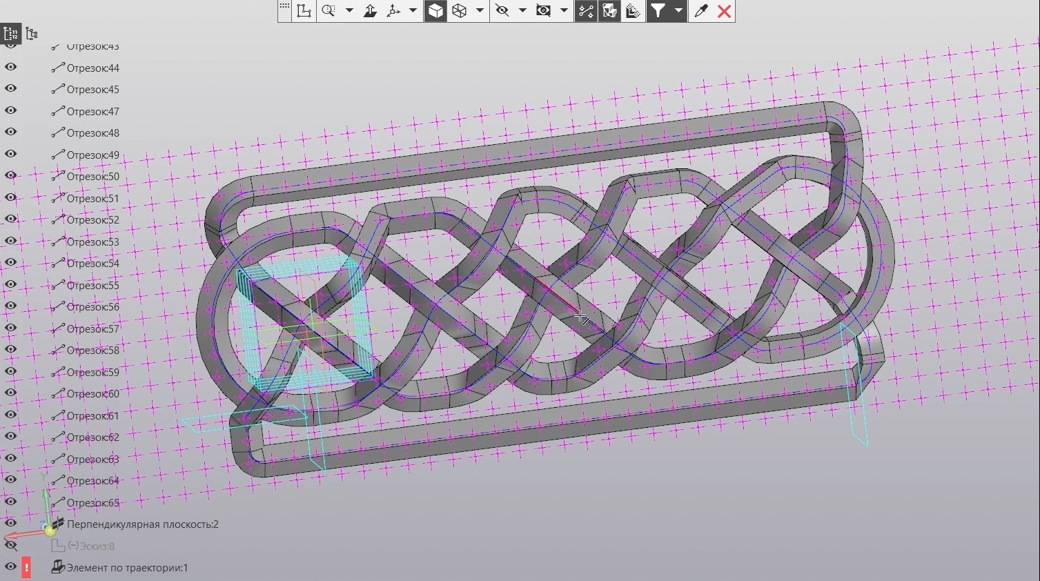 Компас 3D. Урок 7. Хнефатафл введение + скандинавский узор