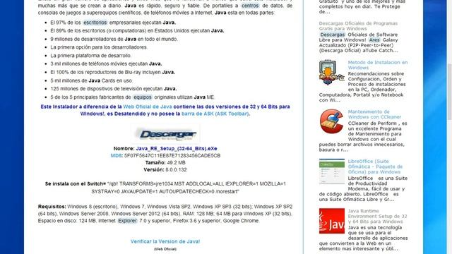 👉 Cómo DESCARGAR e INSTALAR JAVA (32 y 64 Bits) GRATIS para WINDOWS ...
