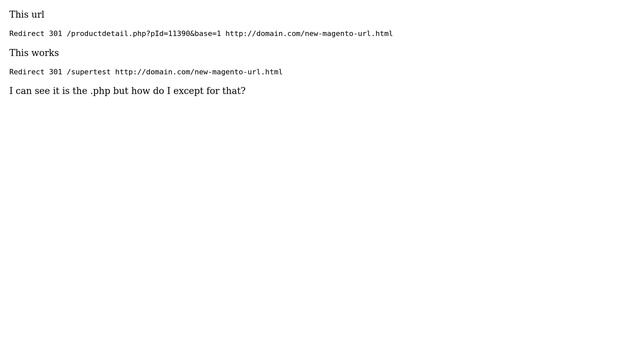 Magento: 301 redirect not working correctly with php in old URL – смотреть онлайн видео от PHP ...