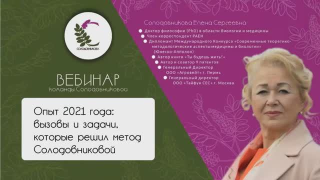 Итоги года. Что забирает нашу жизненную энергию. Вебинар Солодовниковой Е.С