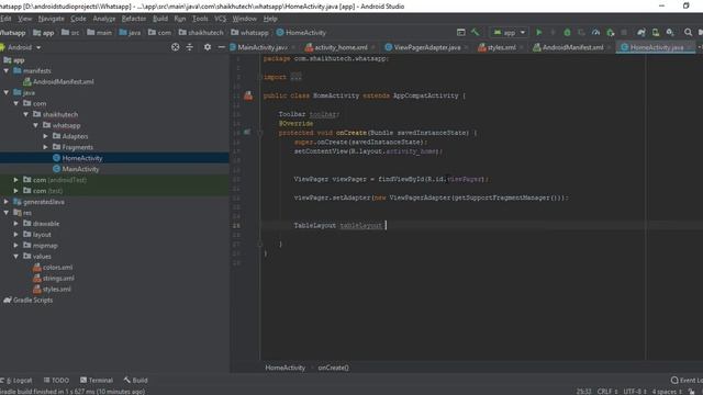create whatsapp using firebase and android studio | ViewPager 4 ...