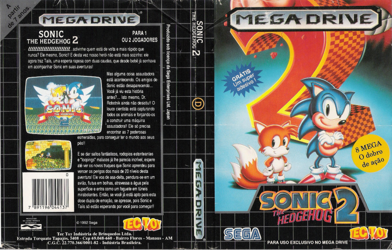 Sega Mega Drive 2 (Smd) 16-bit Sonic The Hedgehog 2 part Полное ...