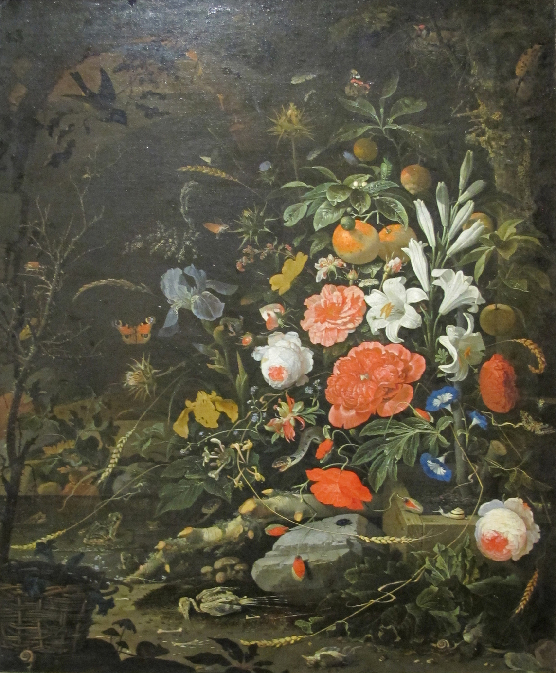 Одна картина A. Mignon. Цветы и маленькие животные Национальный музей Варшавы 27.07.2014г.