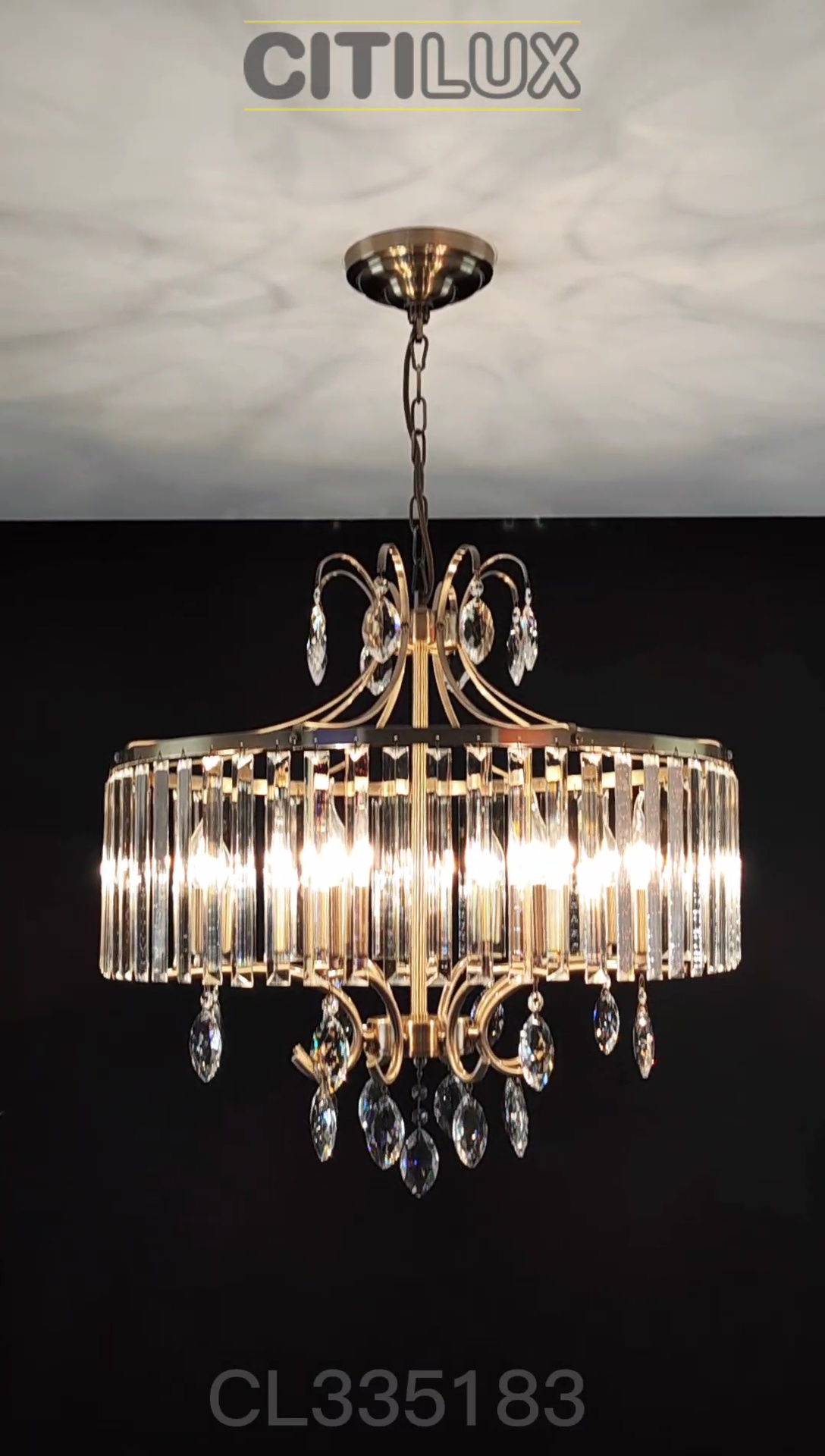 Citilux Инга CL335183 Люстра хрустальная подвесная