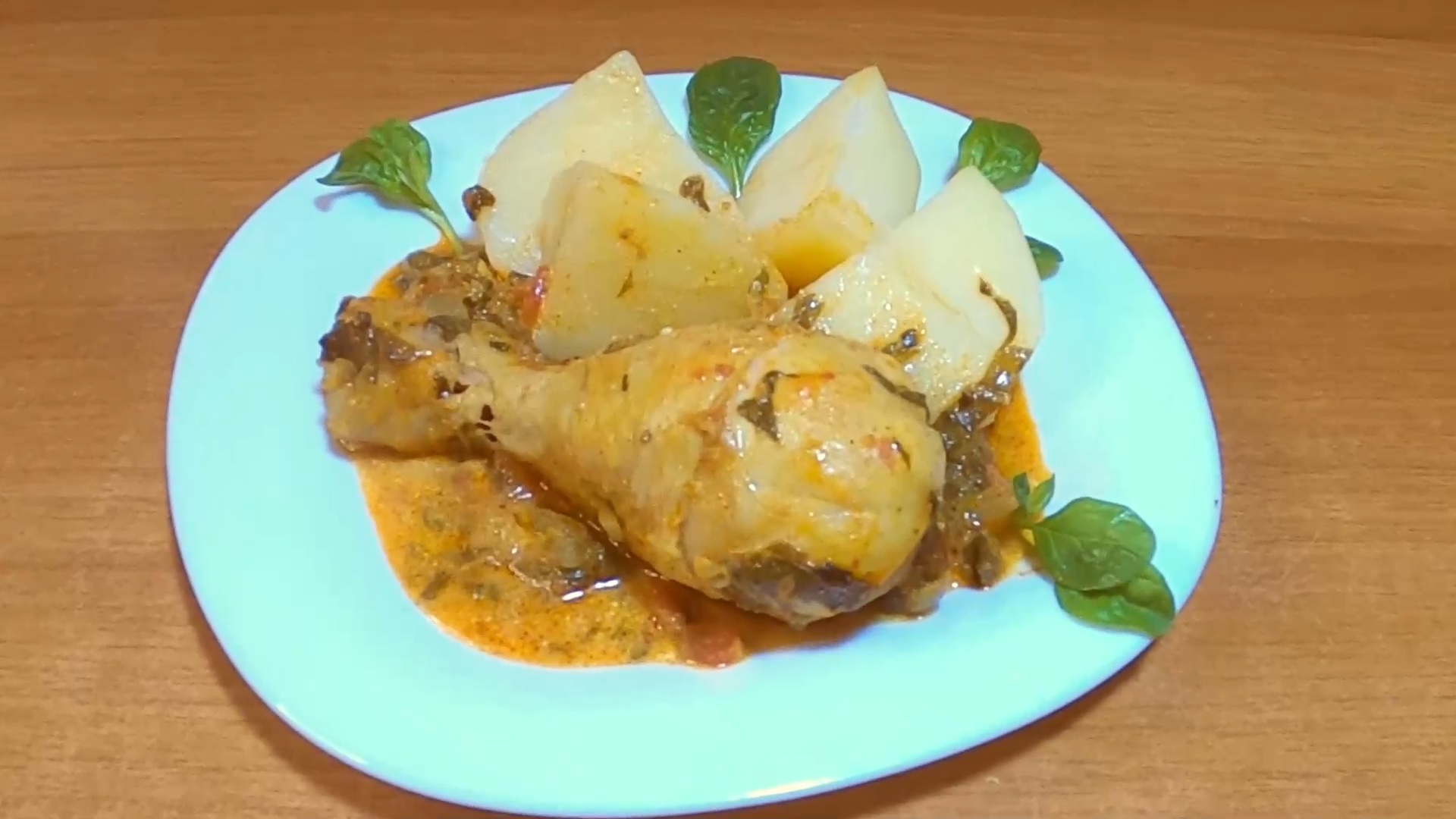 Масала с курицей, помидорами и шпинатом. Ну очень вкусно