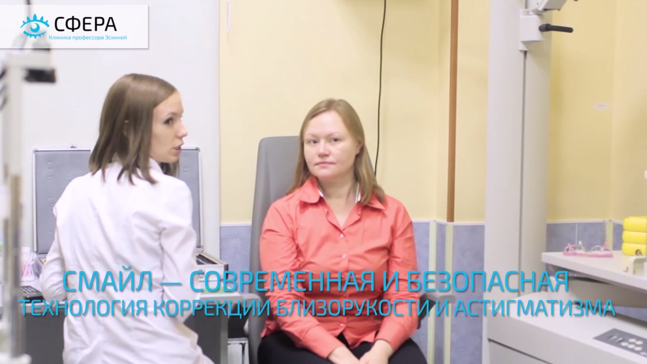УСЛУГИ офтальмологической клиники в Москве. Smile.  Съемка ВИДЕО для медицины