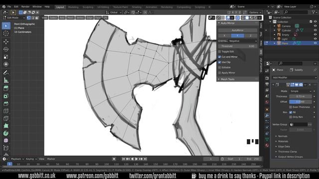 AXE -  Detailed game objects - P2 - Axe Head Base Mesh