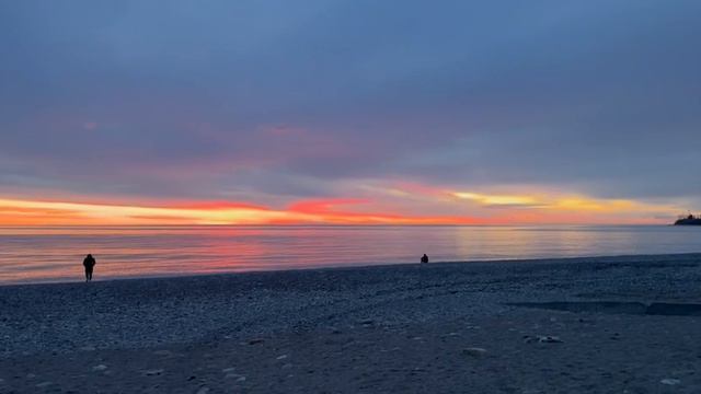 красный закат