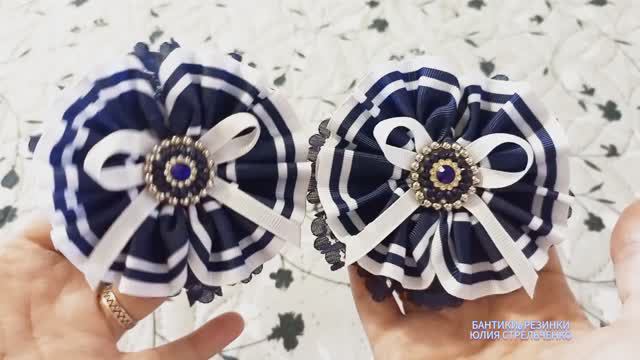 Волнушки (бантики) из ленты и кружева🎀🎀