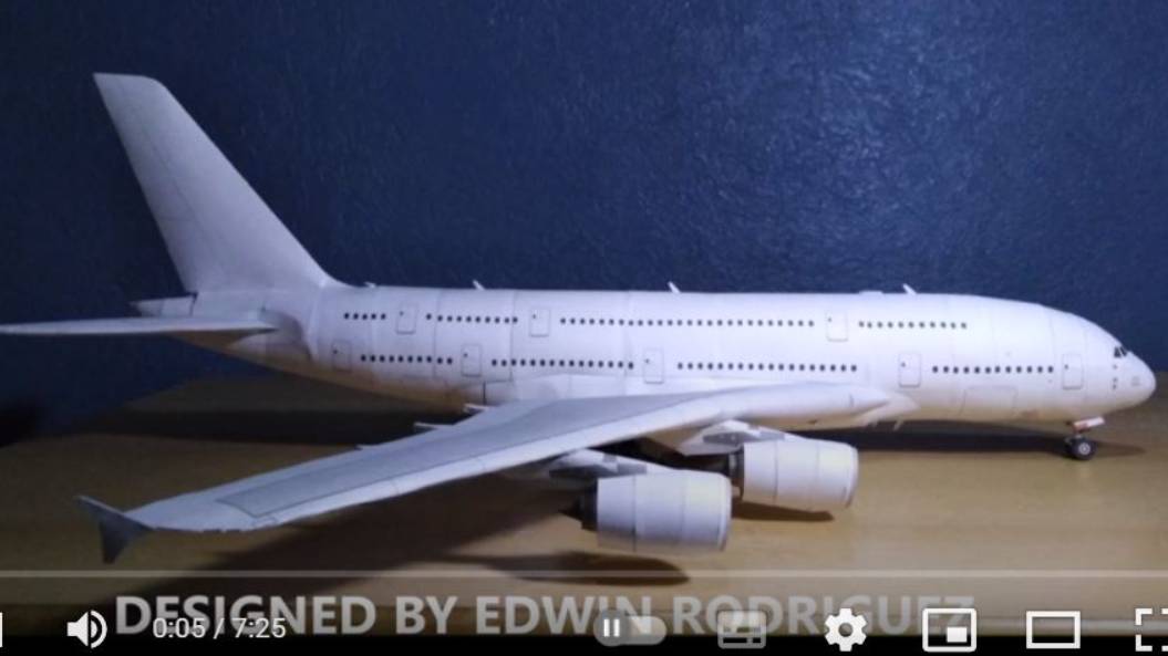 Airbus 380 Papercraft (1:120) Instructions. By Hermercraft