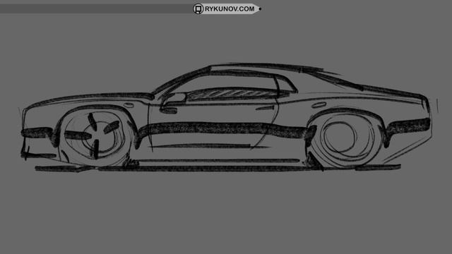 Рисуем маслкары. Спортивные автомобили купе.