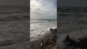 Архипо-Осиповка 3 декабря 2023 года 🍂 Чёрное море 🌊 и Центральный пляж 🏖️ Видео: @l.e.gust