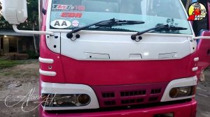 Before after,, blok bodi kabin truck elf. oracal 041 PI ING.