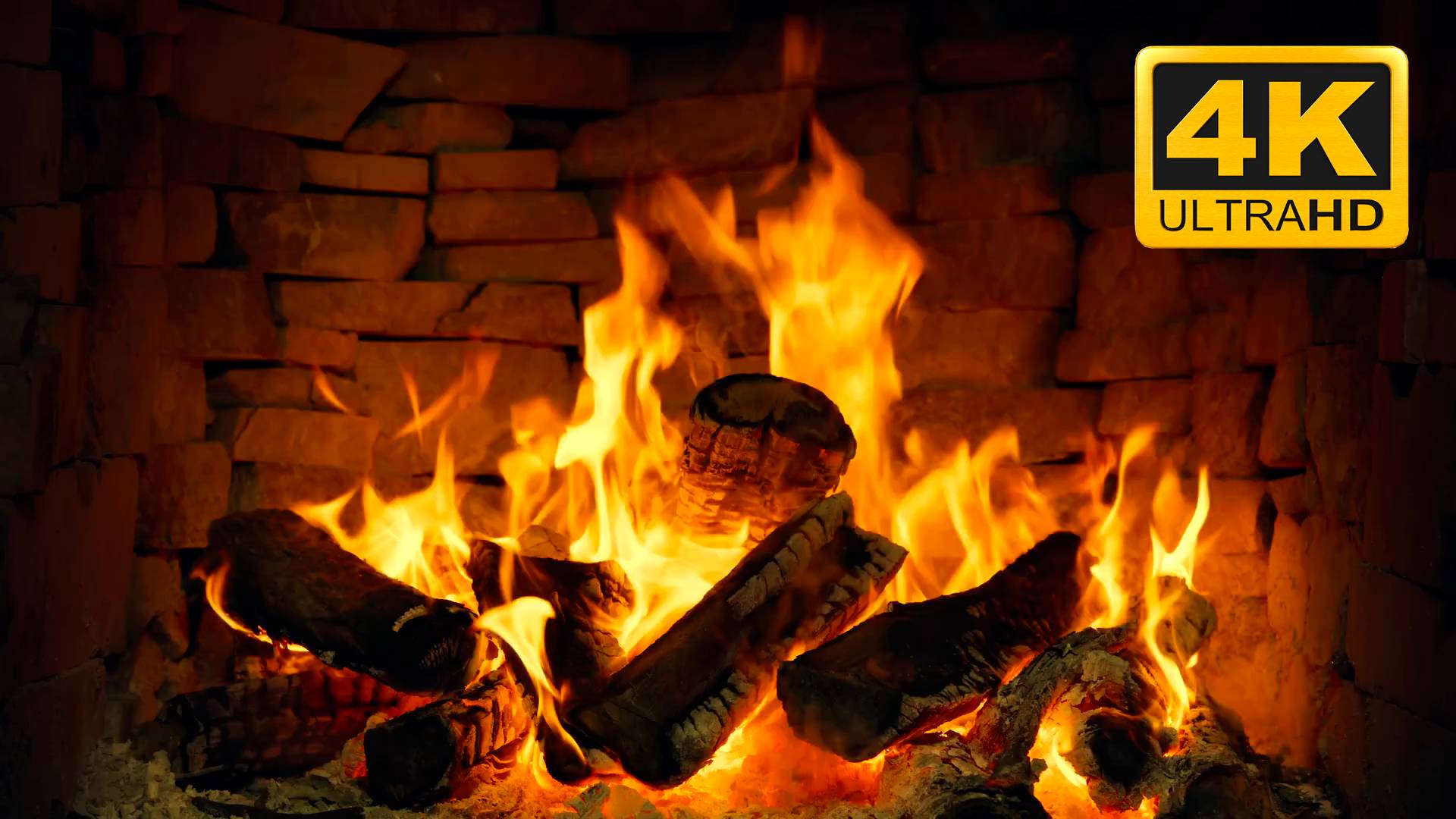 Камин 4K Звуки огня Fireplace Звуки для сна