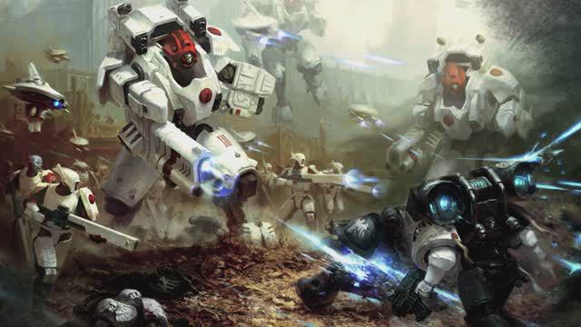 Warhammer Loremasters - 10 T'au Empire Battlesuits (Eng)