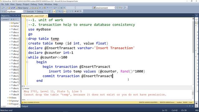 12 - Transactions | Begin Transaction and Commit Transaction ...