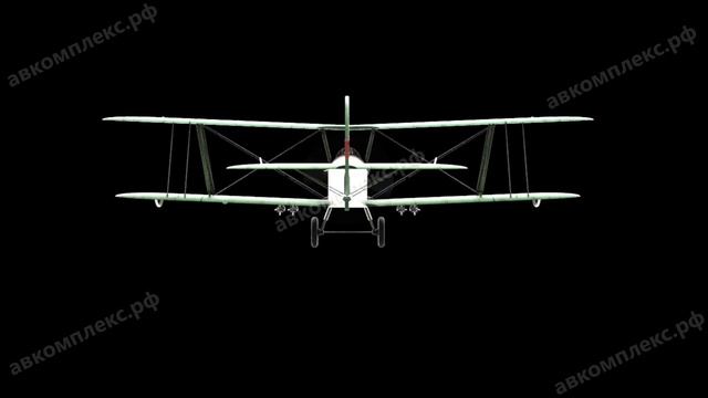 Готовая 3D модель, самолет У-2