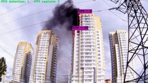 Выявления пожара на здании при помощи AI