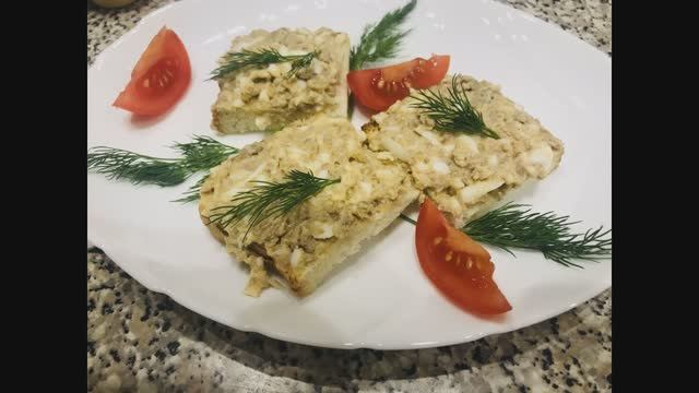 Брускеты с печенью трески и яйцом. Праздничное меню❄️?❄️