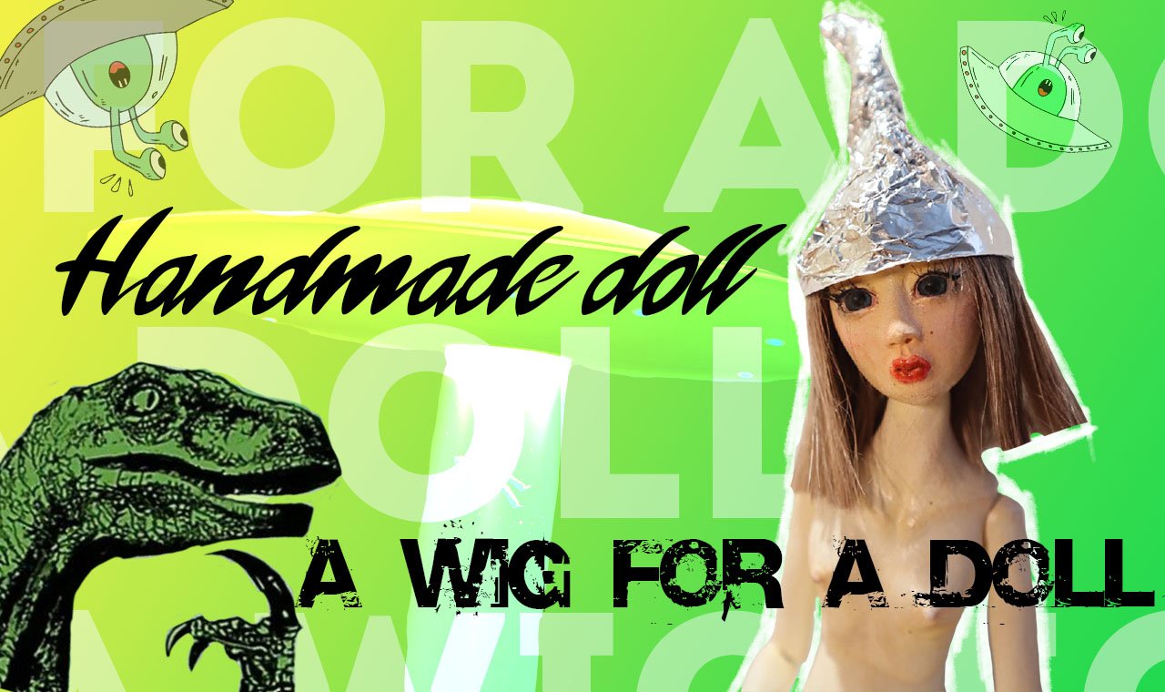 Шарнирная кукла из полимерной глины / Парик