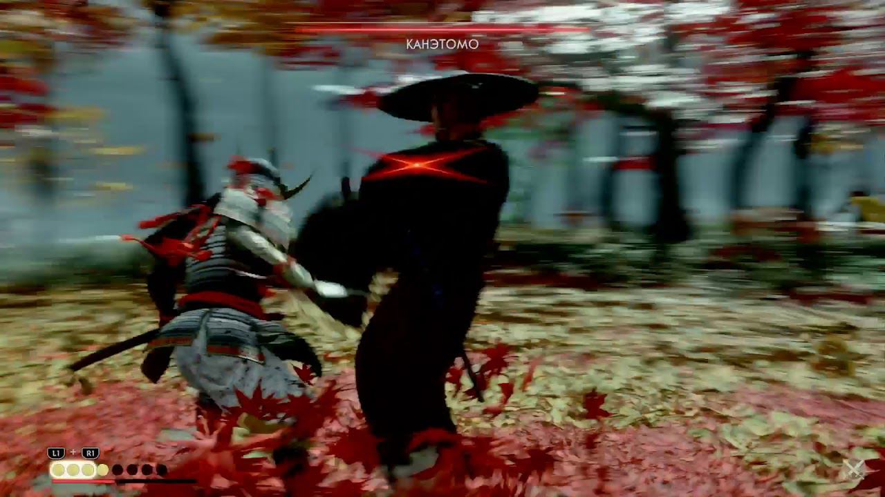 Ghost of Tsushima поединок под осенними листьями
