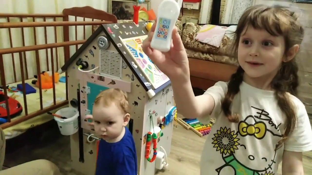 Домик-бизиборд своими рукамиКо дню рождения сына