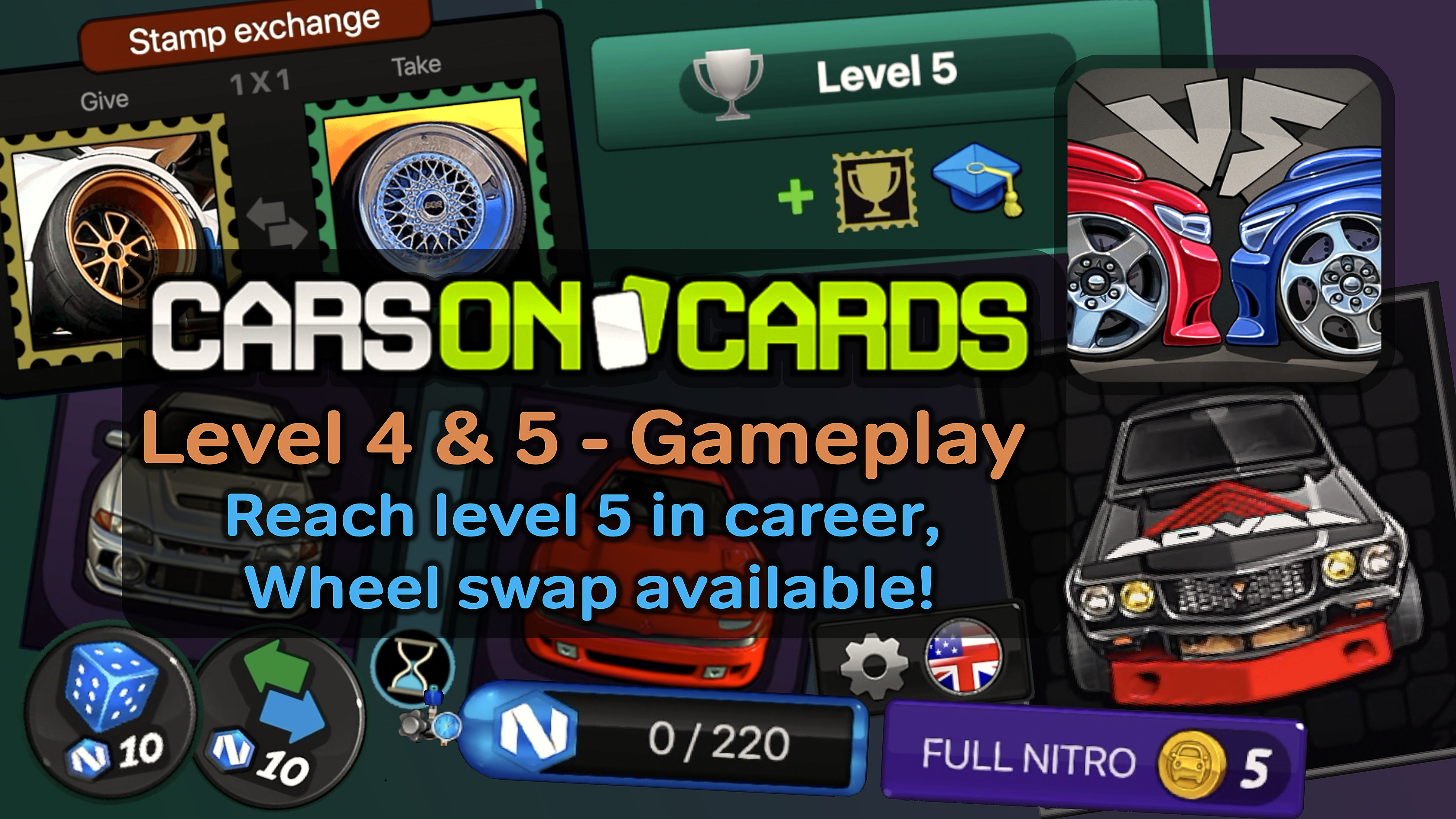 Достигаем 5 уровня в игровой карьере Cars on Cards. Представляем новые, мощные автомобили. (14)