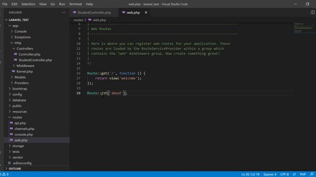 20 | Extension - Laravel goto controller | VS Code Editor | ArefinDev – смотреть онлайн видео от ...