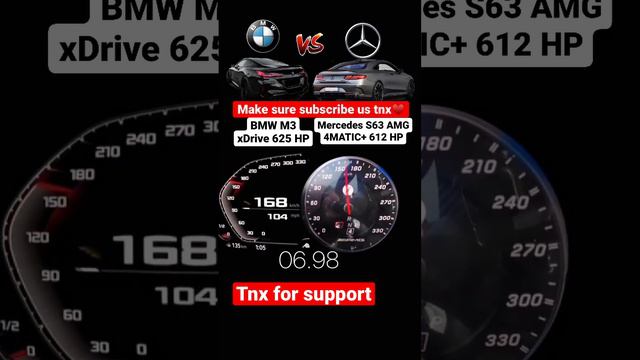 BMW M3 Xdrive VS Mercedes s63 AMG