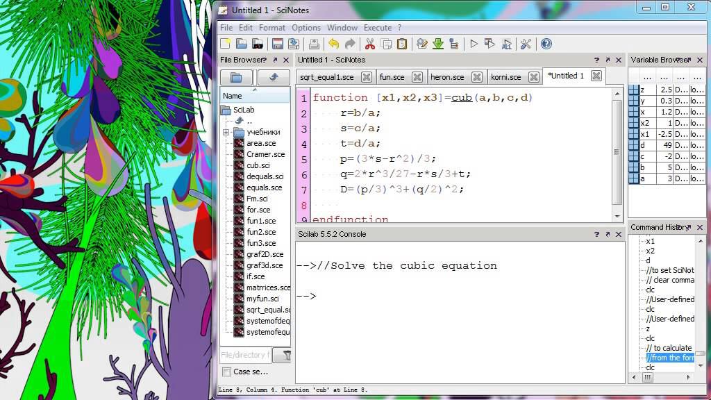 Solve cubic equation in SciLab