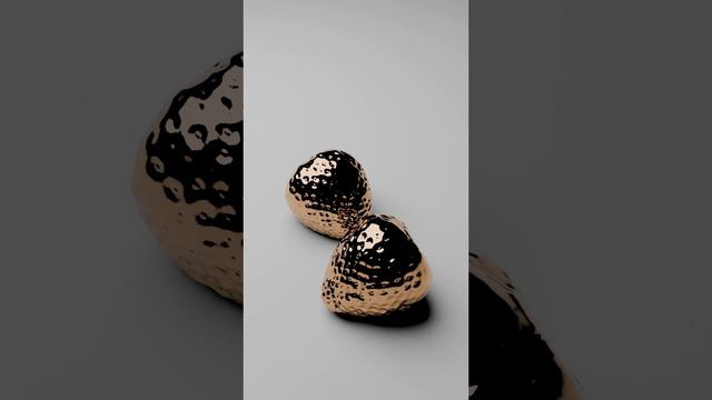 blender 3d. Две мармеладных золотых клубники 2 (VBMold)