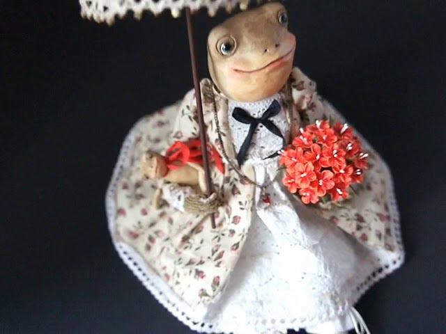 Frog Alionora. Art Doll by Natalia Osminko