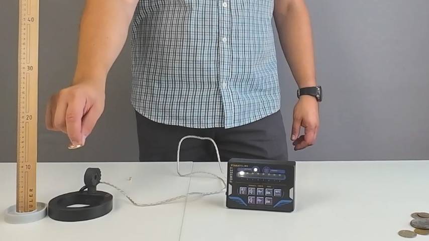 Проверка чувствительности металлоискателя Staratel-M2