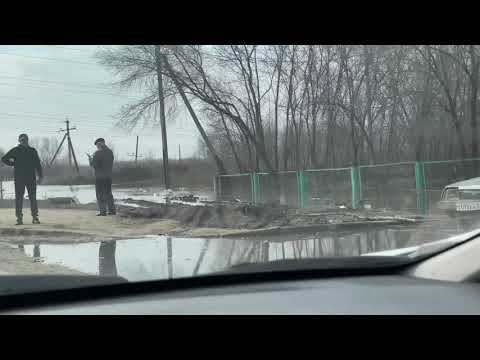 Паводок - Наводнение в Оренбурге. Ул. Уральская. время 11:00.  12 апреля 2024г