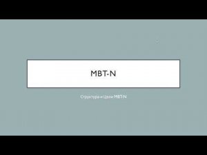 3. Цели и задачи MBT-N в начальной фазе терапии.