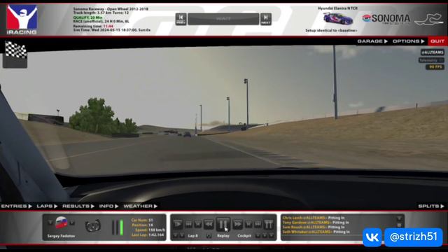 Sonoma-TCR, iRacing