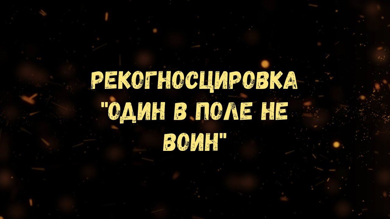 Рекогносцировка "ОДИН В ПОЛЕ НЕ ВОИН"