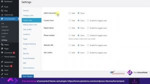 TerraClassifieds for Wordpress: How to control advert's elements