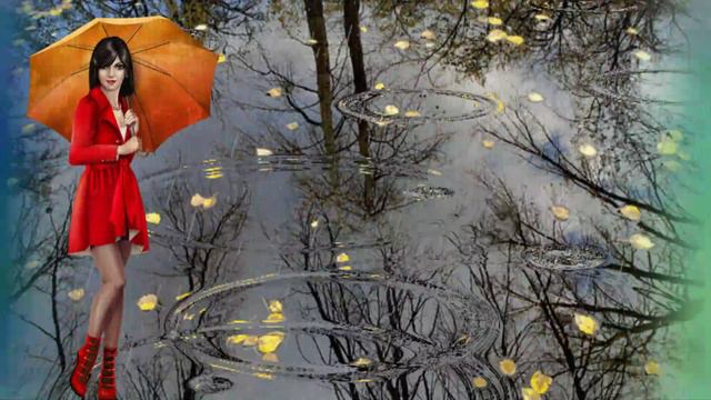 Осень,кошка в рыжих сапогах