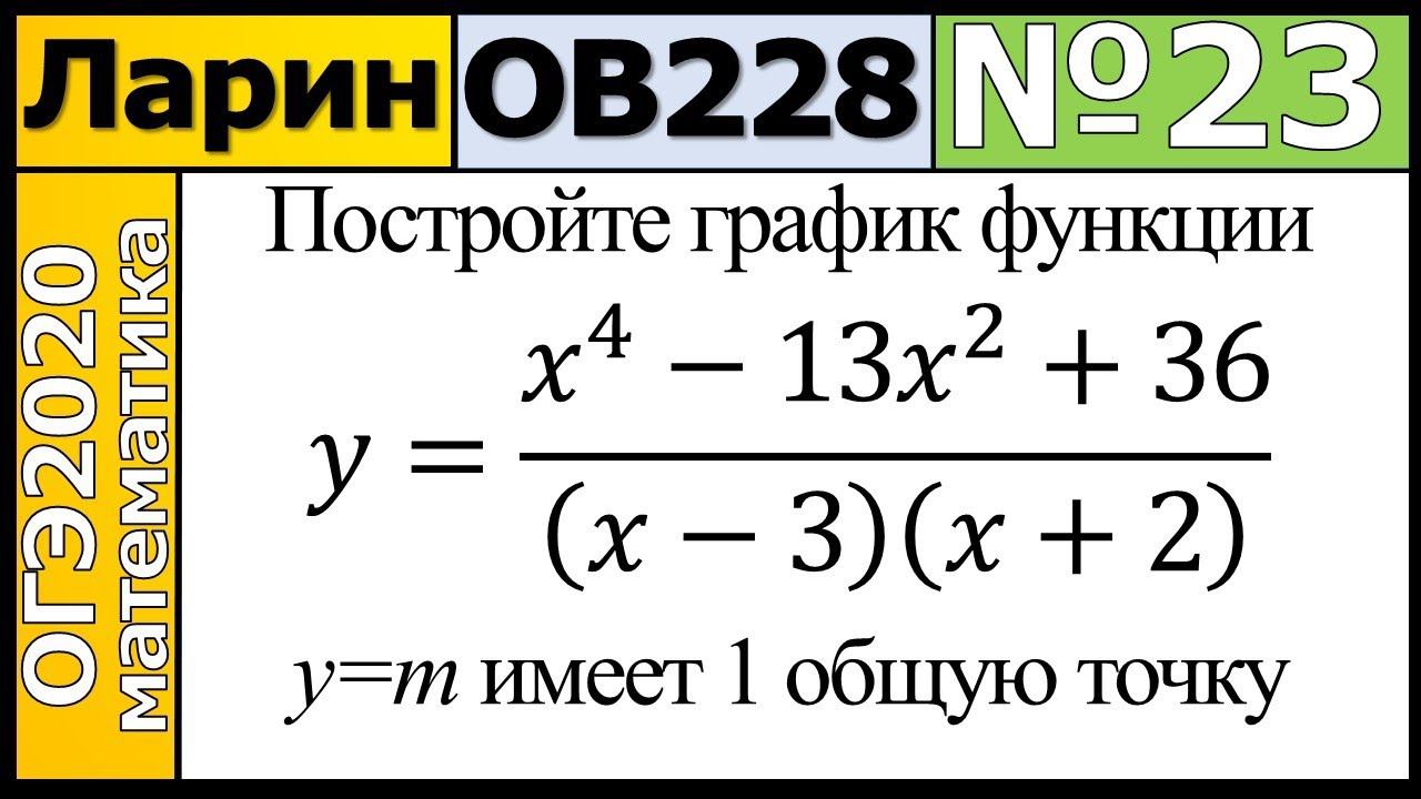 Задание 23 из Варианта Ларина №228 обычная версия ОГЭ-2020.