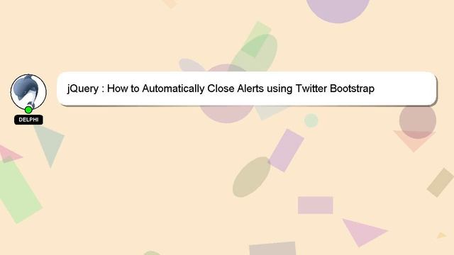 jQuery : How to Automatically Close Alerts using Twitter Bootstrap – смотреть онлайн видео от ...